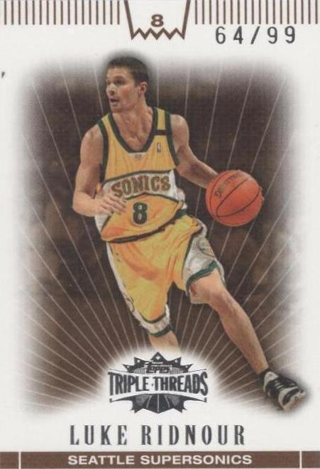 2007-08 Topps Triple Threads - Luke Ridnour #76 Sepia /99 for sale ...