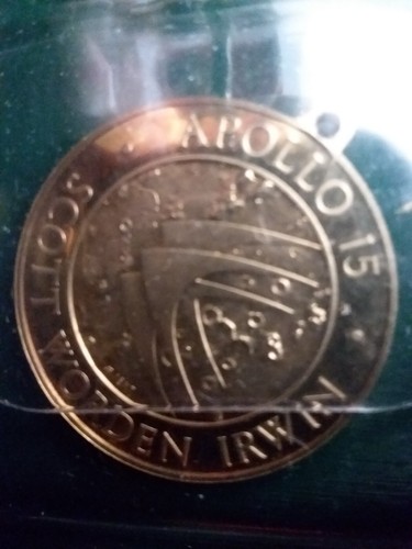 Solid 1/2oz 18k gold Franklin Mint Apollo 15 charm pendant- 8/7/1971 | eBay