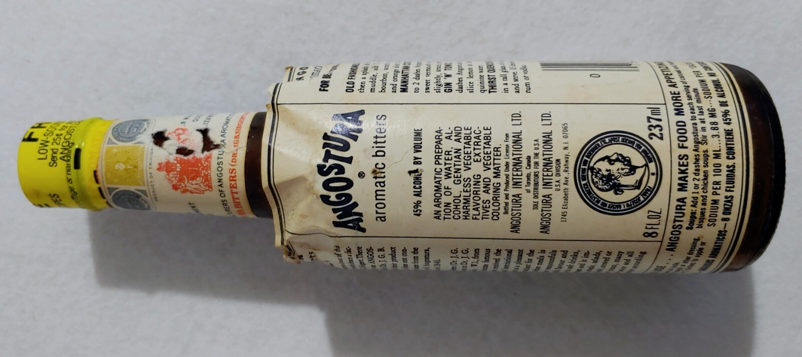 Vintage - Bitters Bottle "ANGOSTURA AROMATIC BITTERS" - 8 Fl OZ - Empty ...