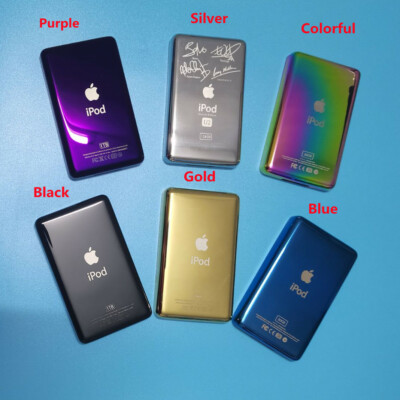 For Apple iPod Classic Video (Thin) Metal Back Housing Cover Case | Black