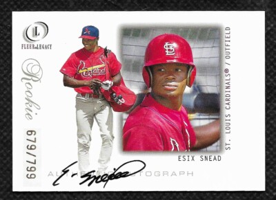 Esix Snead 2001 Fleer Legacy Rookie Autograph #95 /799 Cardinals ...