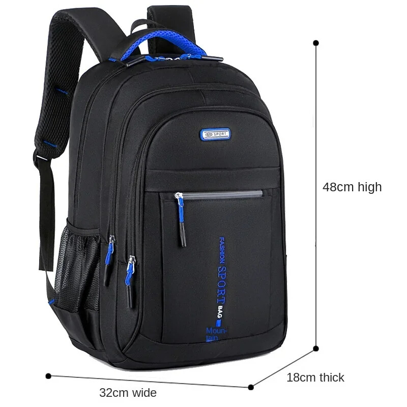 40L Backpack Oxford Waterproof Large Travel Rucksack School Shoulder ...