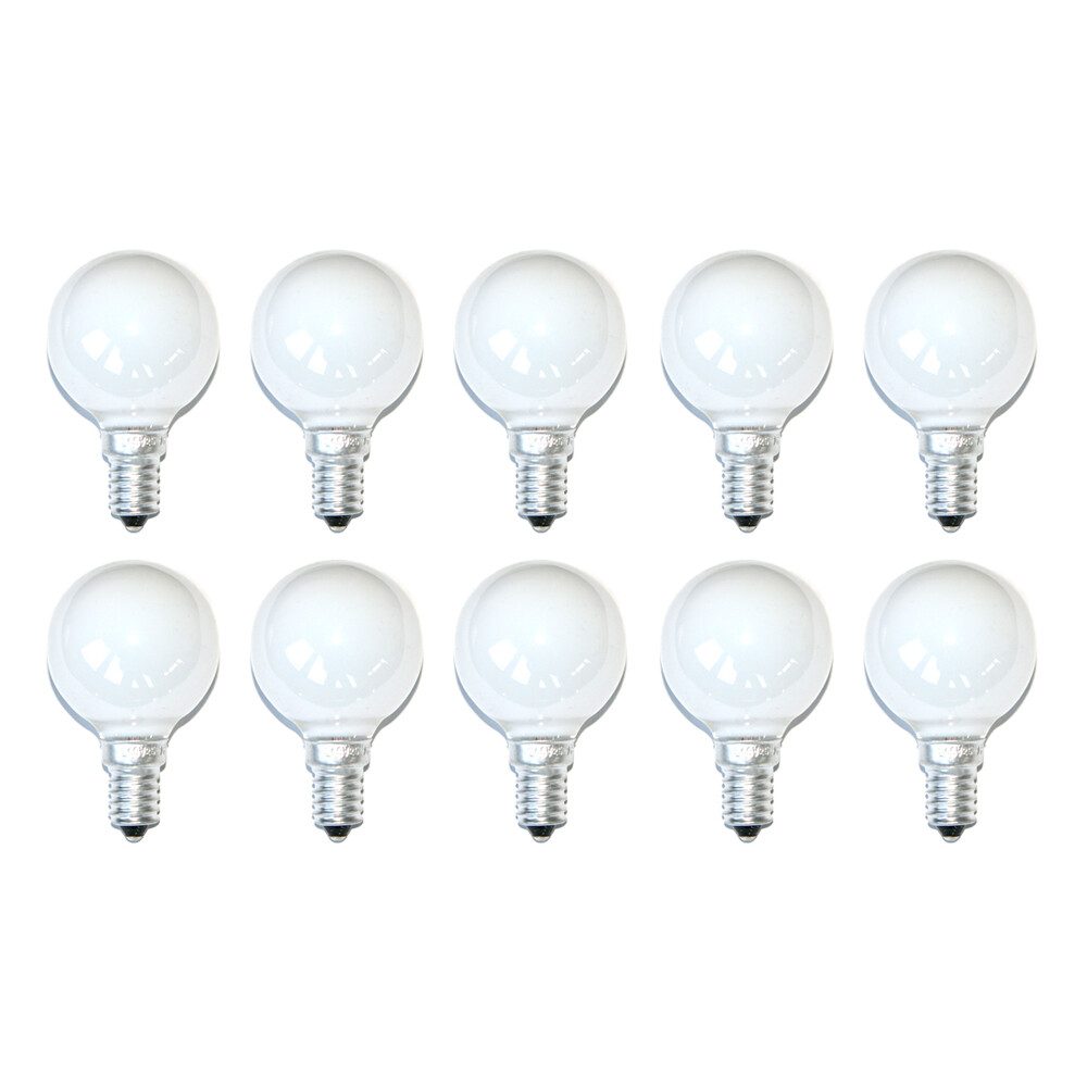 10x Glühbirne Tropfen 25W E14 Opal Weiß MATT Kugel Glühlampe 25 Watt ...