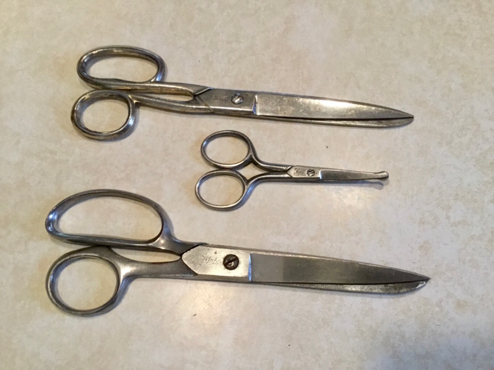 Lot of 3 Vintage Scissors Shears, Griffon, Germany, & Millers Forge 563 ...