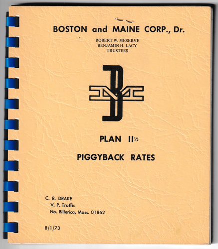 BOSTON & MAINE Piggyback Rates Booklet Aug. 1973 MINT | eBay