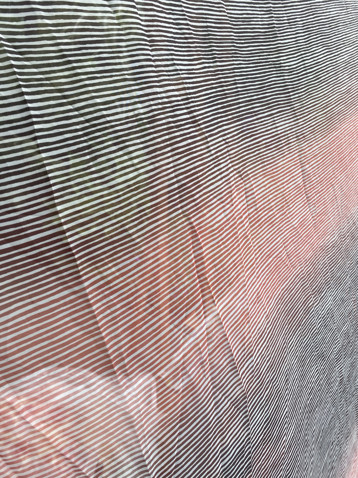 Stripy red / grey shear Polyester Fabric, 4 Metres. | eBay