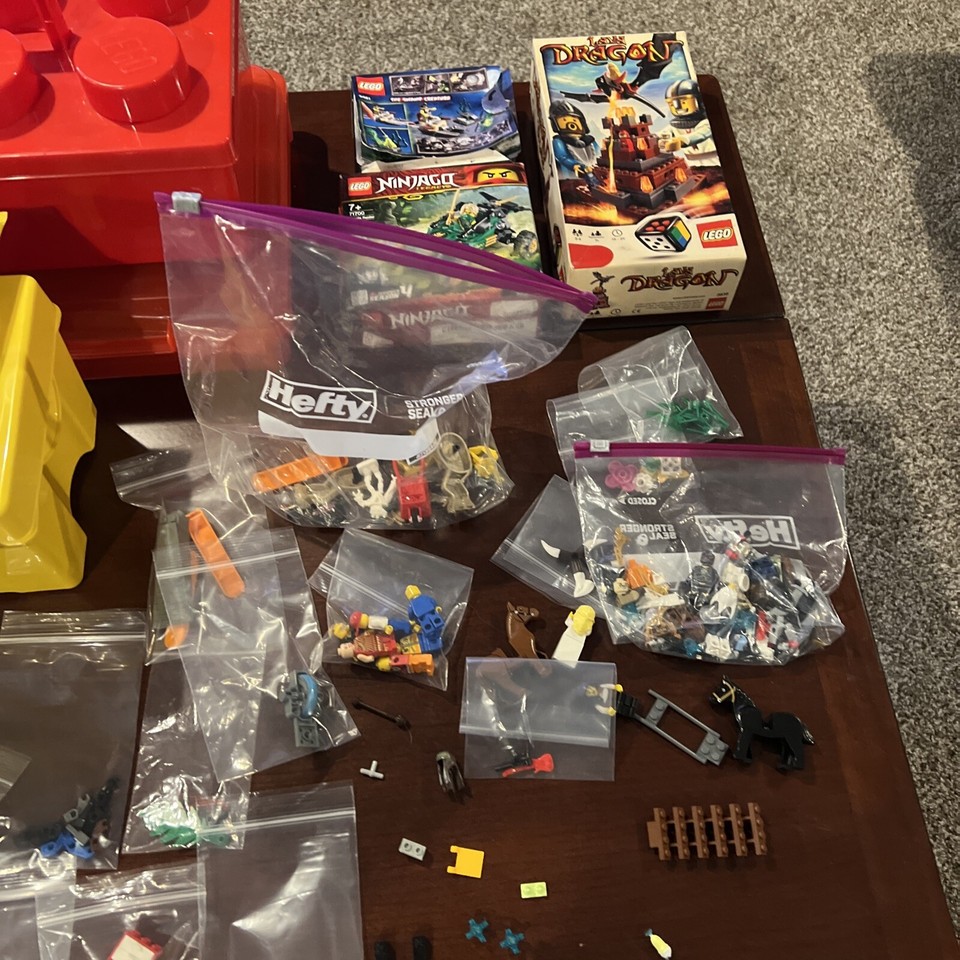GIGANTIC LEGO LOT COLORS AND ACCESSORIES SEPARATED, STORAGE, MANUALS ...