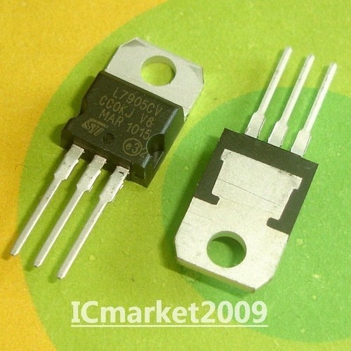 10 PCS L7905CV TO-220 LM7905 7905 5V 1.5A Negative Voltage Regulator ...