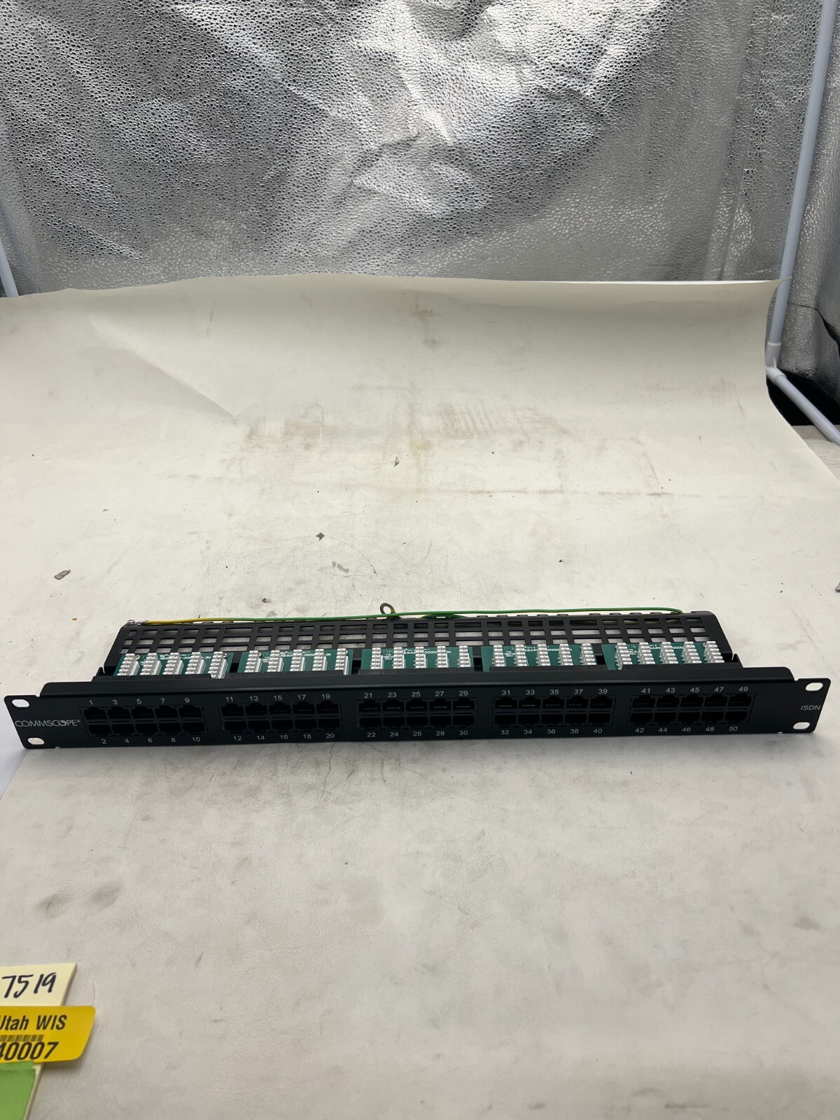 (Qty 1) COMMSCOPE Cat.3 25 and 50-Ports Telephone Patch Panel 114-93028 ...