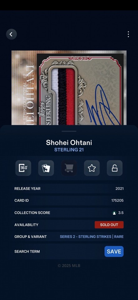 TOPPS BUNT STERLING 2021 Shohei Ohtani PATCH Signature DIGITAL CARD | eBay