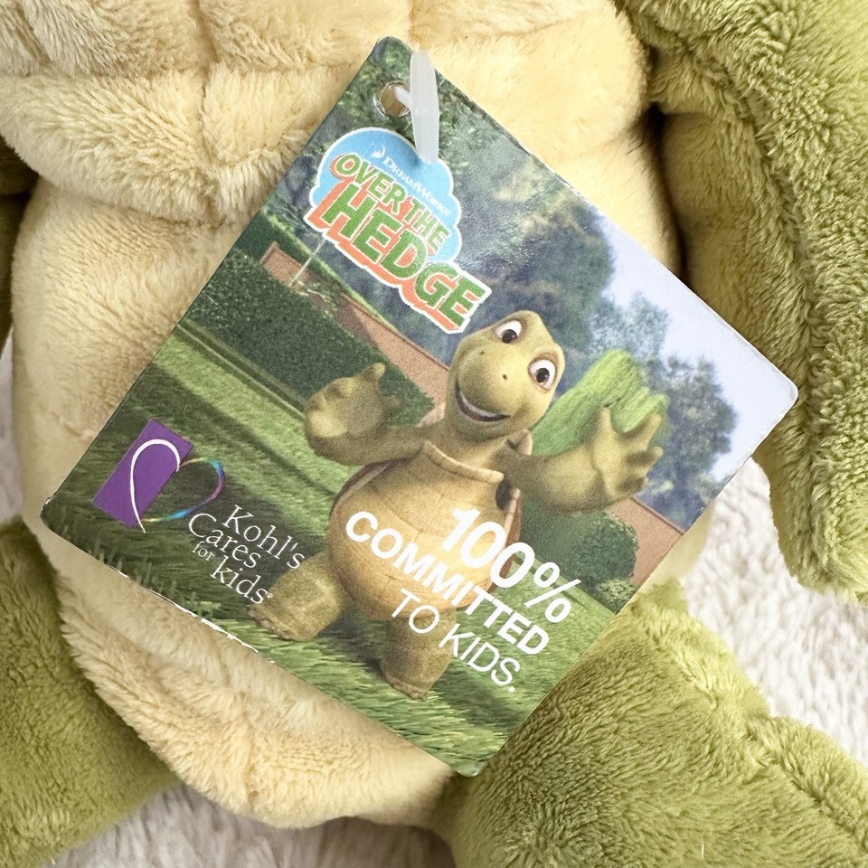 Kohls Cares DreamWorks Over the Hedge Verne Green Turtle 10” Plush Toy ...