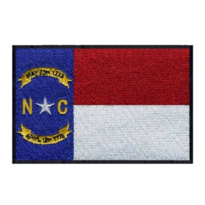 North Carolina State Flag Patch US USA Embroidered - Iron On/Sew On | eBay