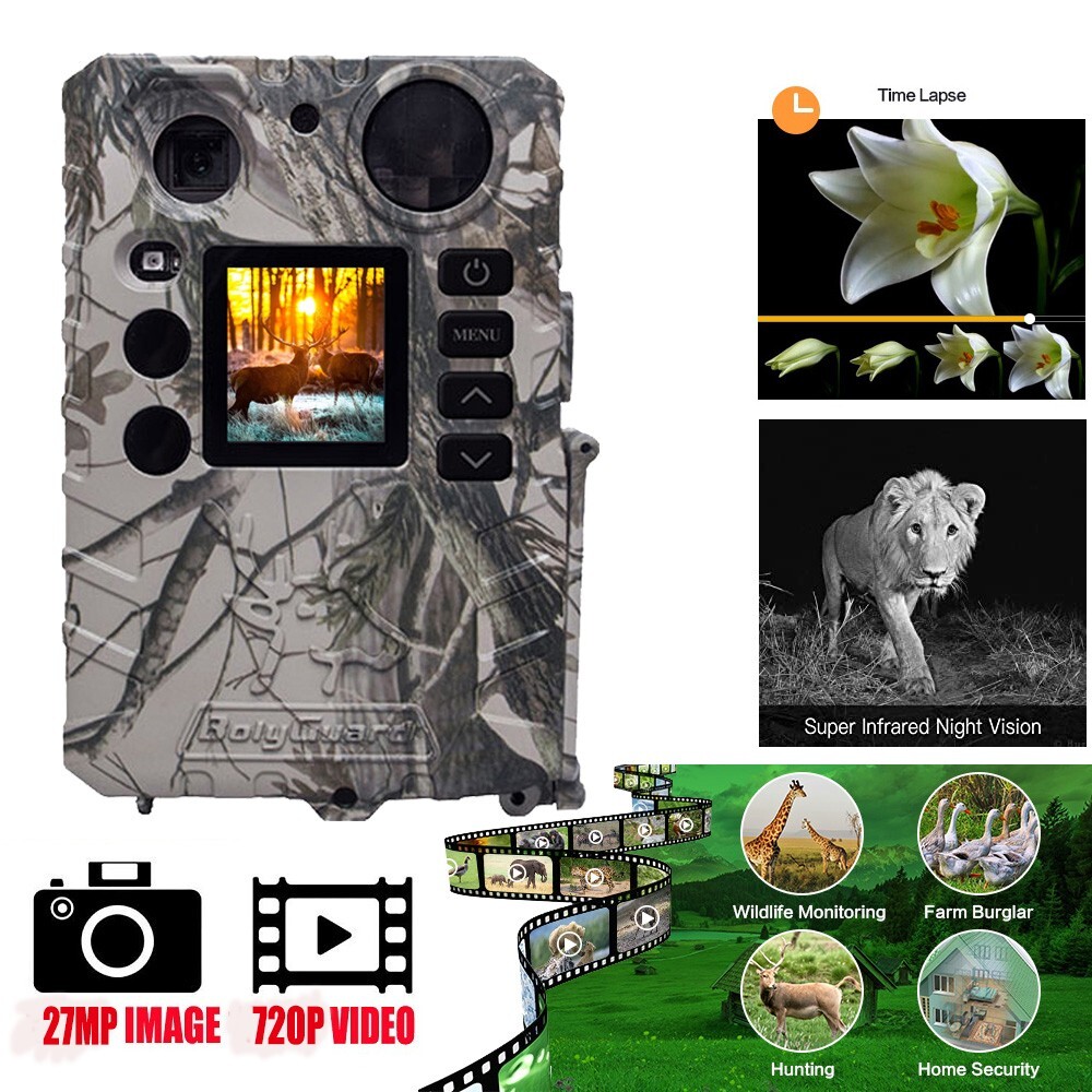 27MP Boly Trail Hunting Camera 940nm Black IR No GlowGame Camera Audio ...