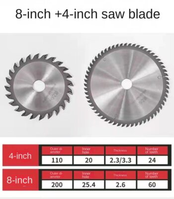 Dust-free sub saw blade 8 inch + 4 inch sub saw table saw blade | eBay