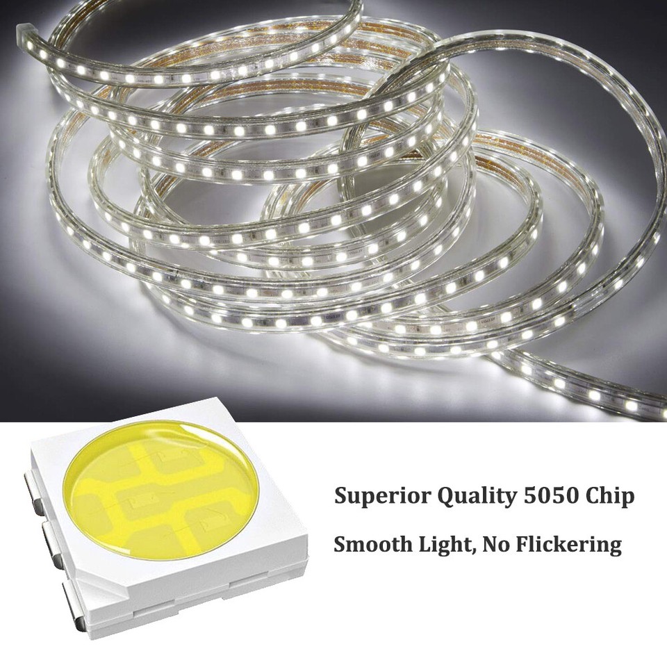 220V 240V LED Strip Lights 5050 60LED/m Kitchen Flexible Rope ...