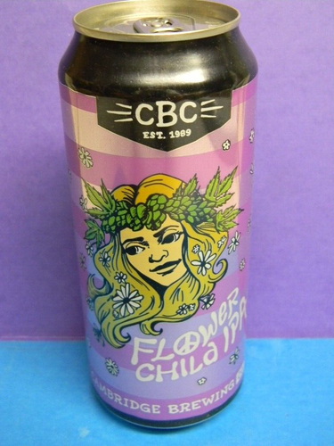 NEW CAMBRIDGE BREWING FLOWER CHILD IPA HIPPIE GIRL BEER CAN 16oz ...