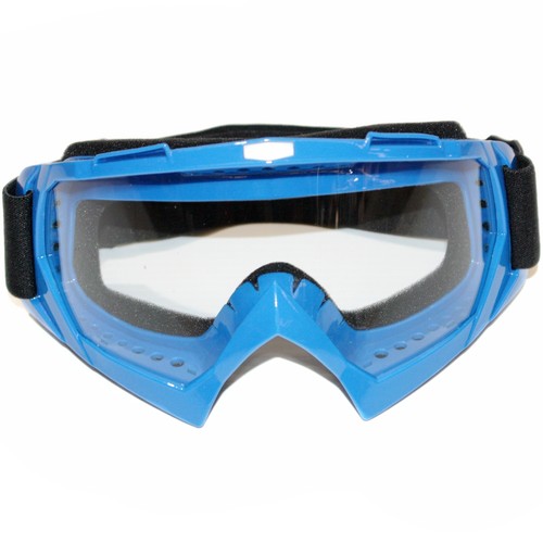 Clear BLUE Motocross Motorbike MX goggles anti-fog UV protection dirt ...