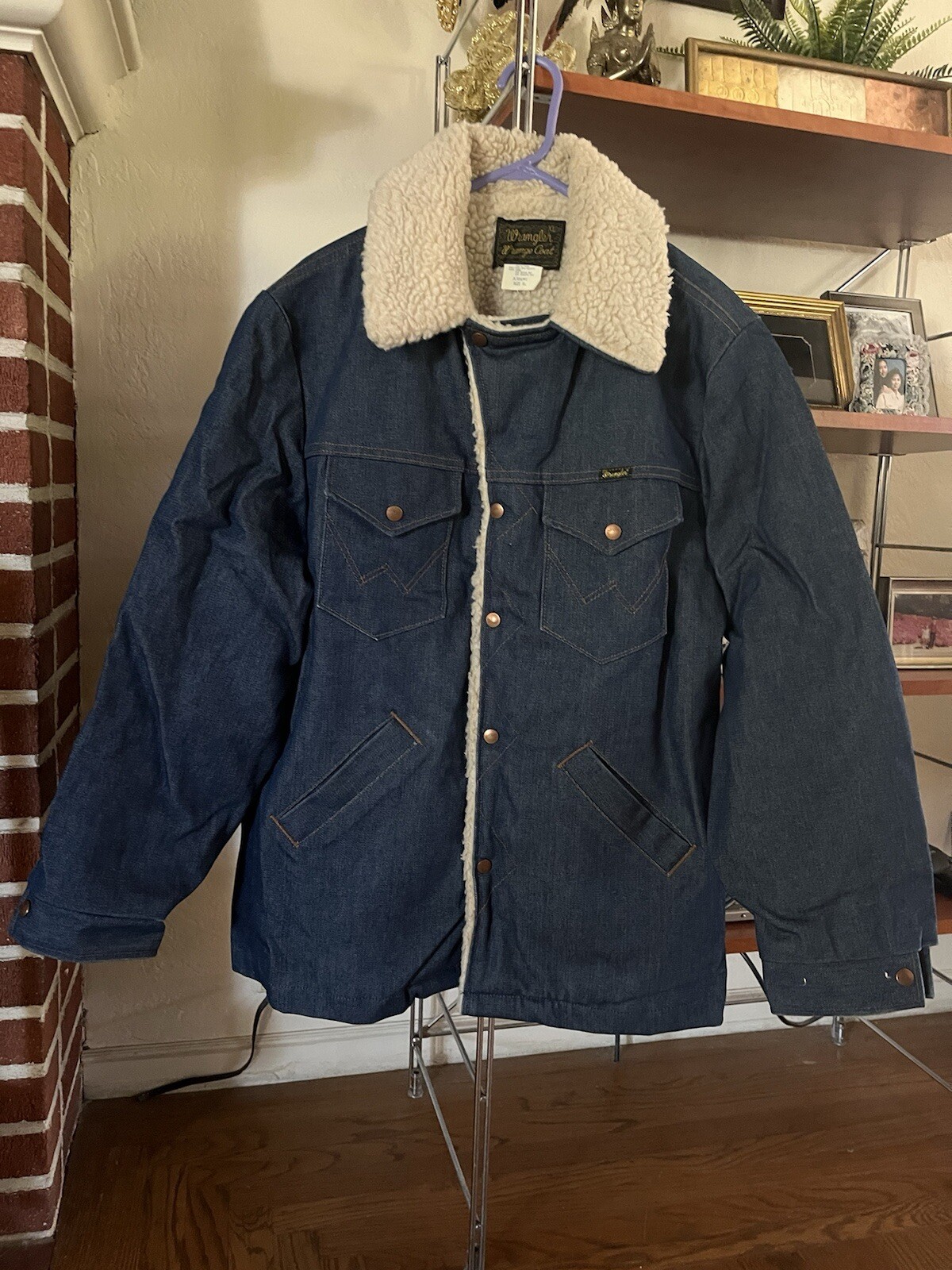 Vintage 70’s Wrangler Coat Denim Jacket Men’s XL Sher… - Gem