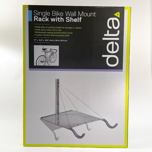 Delta Single Bike Wall Mount Rack with Shelf | eBay