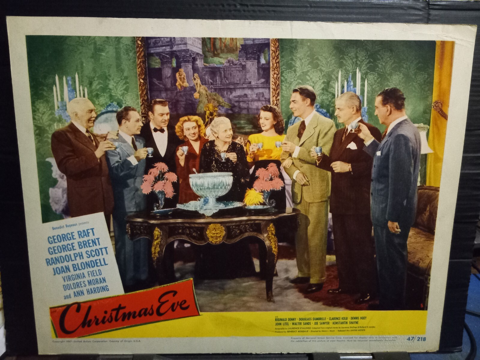 Lobby Card 1947 CHRISTMAS EVE A Harding G Raft R Scott J Blondell best ...