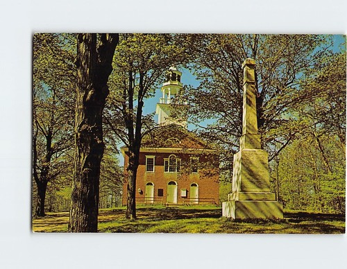 Postcard Weathersfield Meeting House Civil War Monument in Memorial ...