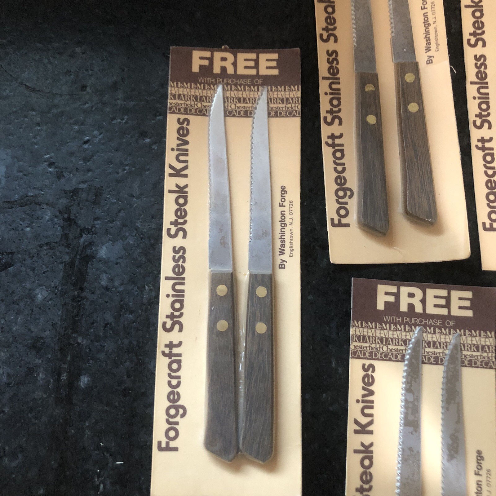 11 sets of 2 Vintage~WASHINGTON FORGE Stainless Steel Forgecraft KNIVES ...