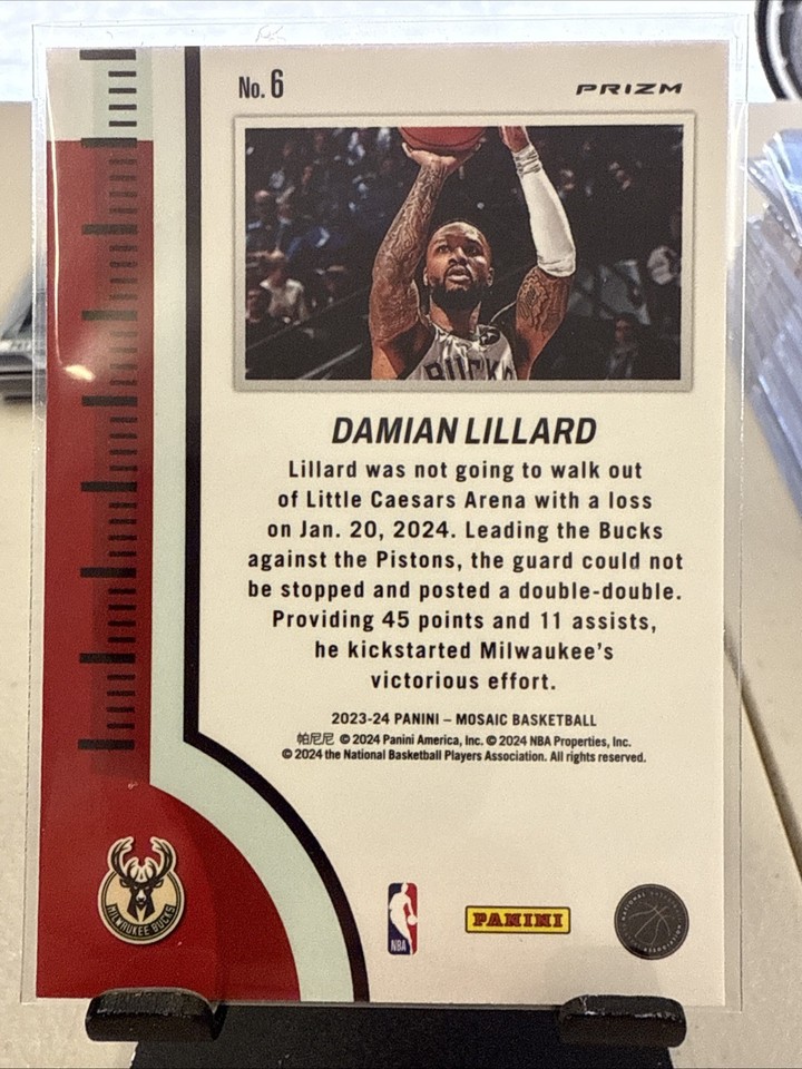 2023 Mosaic Heat Check SP Damian Lillard Asian Exclusive SSP Bucks 🔥 | eBay