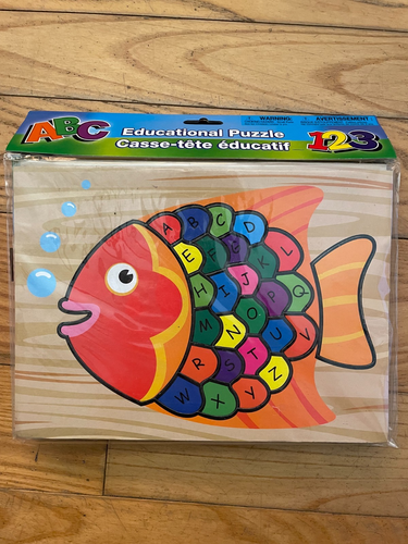 ALPHABET AND NUMBERS FOAM PUZZLE OWL + FISH | eBay