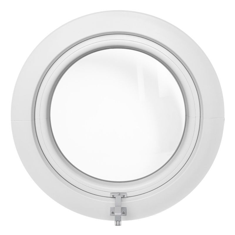Round window AWNING White uPVC 650 700 750 800 mm Circular Porthole Top ...