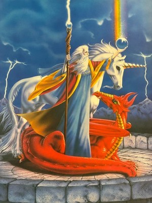 "Storm Chaser Unicorn Wizard Fantasy" 16X20 poster | eBay