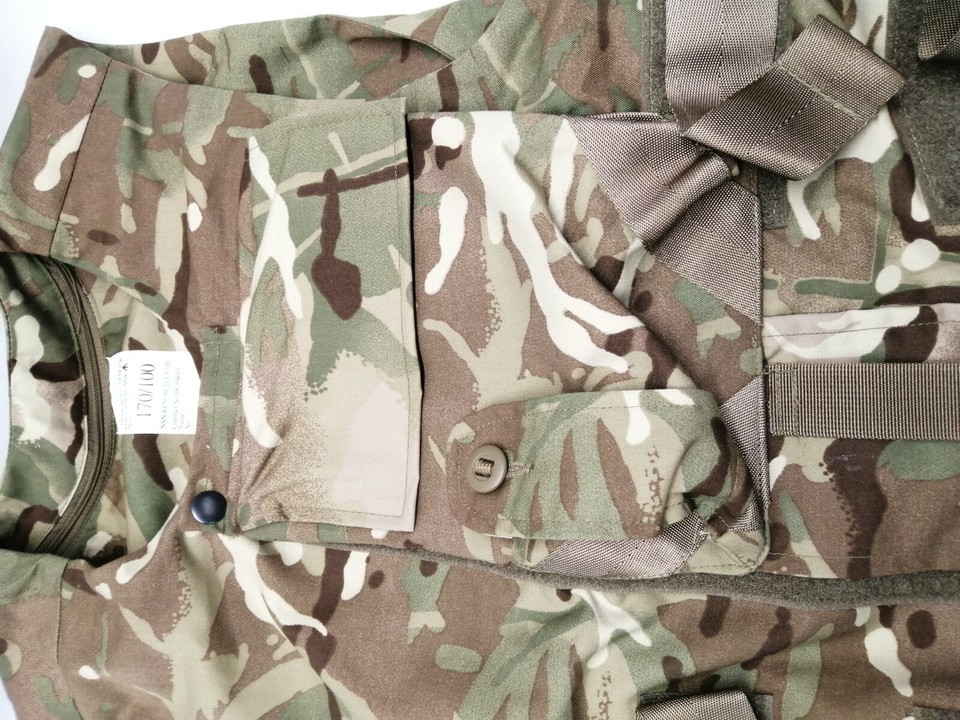 NEW British Army MTP Flak Vest Jacket Body Armour Cover Cadet Surplus ...