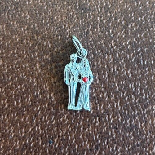 Vintage Sterling Silver Pendant Bride and Groom Rembrandt Charms | eBay