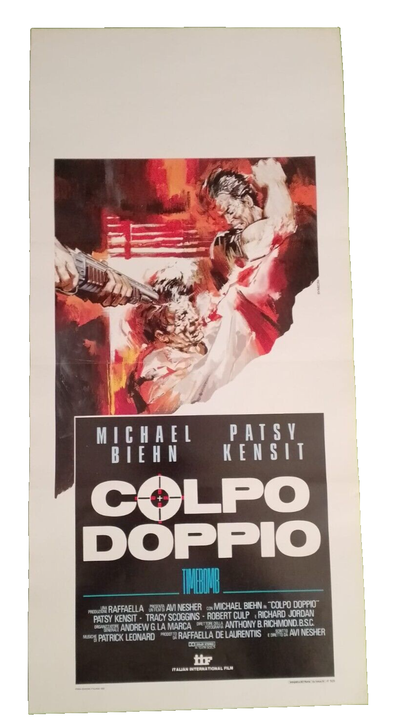 locandina poster COLPO DOPPIO / TIMEBOMB MICHAEL BIEHN PATSY KENSIT ...