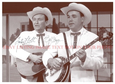 EARL SCRUGGS AND LESTER FLATT SIGNED AUTOGRAPH 8x10 RPT PHOTO BLUEGRASS ...