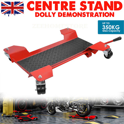 Heavy Duty Motorcycle Dolly Centre Stand Garage Parking Motorbike Mover ...