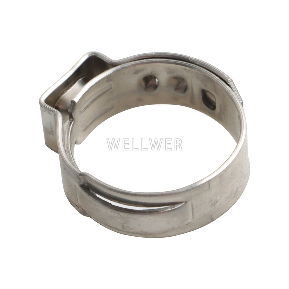 500pc 1/2" PEX Stainless Steel Clamp Cinch Ring Crimp Pinch Fitting Get ...