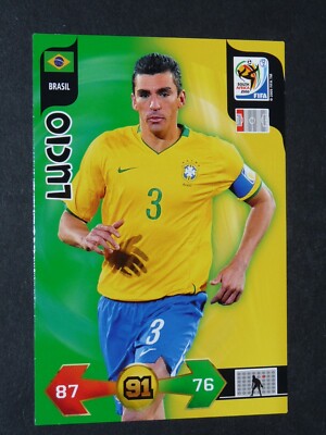LUCIO BRASIL BRESIL PANINI FOOTBALL FIFA WORLD CUP 2010 CARD ADRENALYN ...
