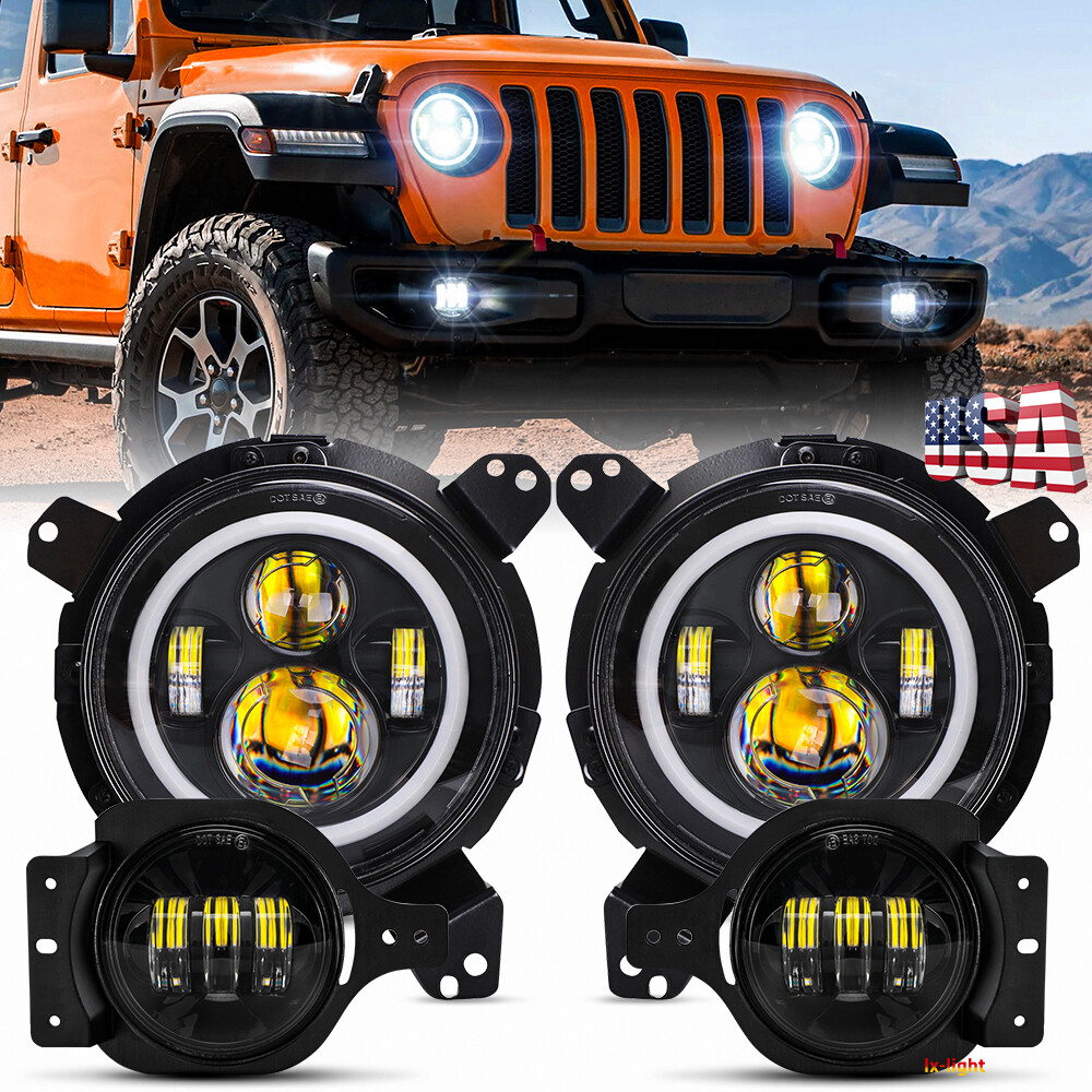 Jeep Wrangler Led Lights Raxiom Axial Series LED Daymaker Headlights;