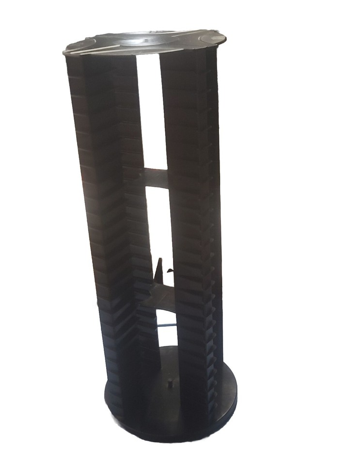 Fellowes 100 Cassette Tape Carousel Rotating Spinning Storage Tower ...