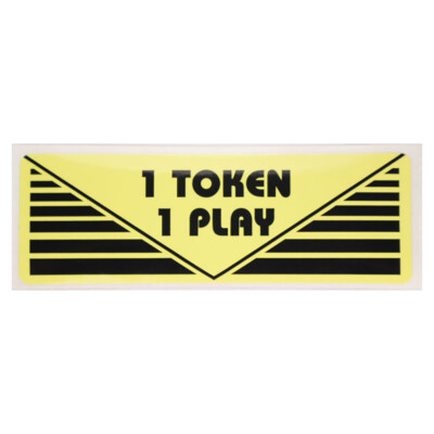 1 Token 1 Play Label Sticker Arcade Pinball Machines | eBay