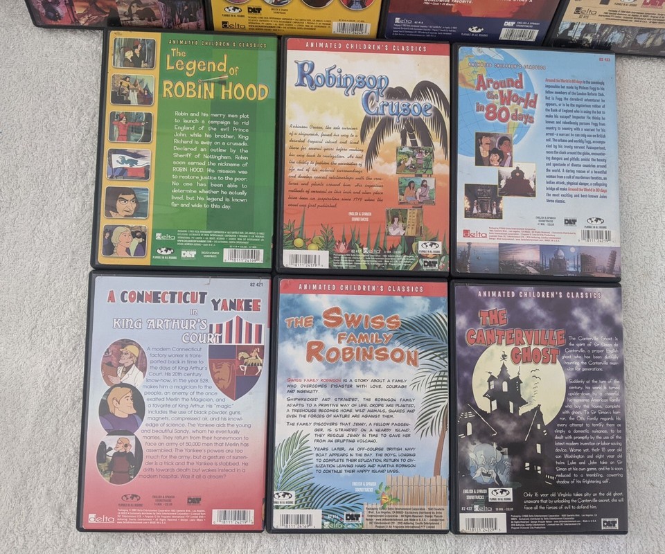 Lot of 10 Various Animated Children's Classics by Delta DVD Set | eBay