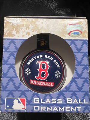 MLB Boston Red Sox Glass Ball Christmas Ornament Baseball Forever ...