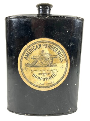 Antique American Powder Mills Civil War Era Tin Hazards Powder Cap §50 ...