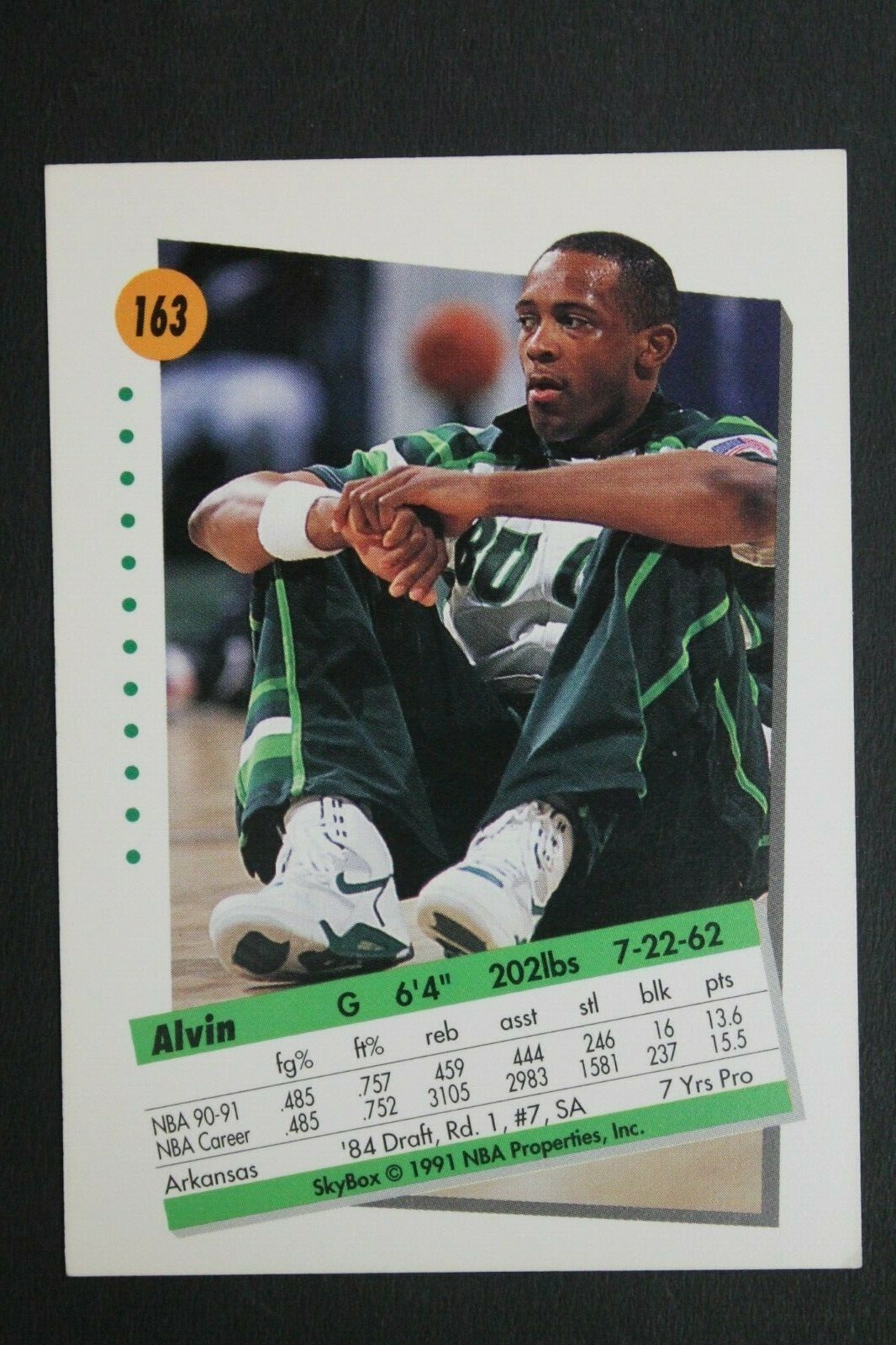 Alvin Robertson Arkansas Bucks Signed 1991 Skybox #163 Autographed NBA ...