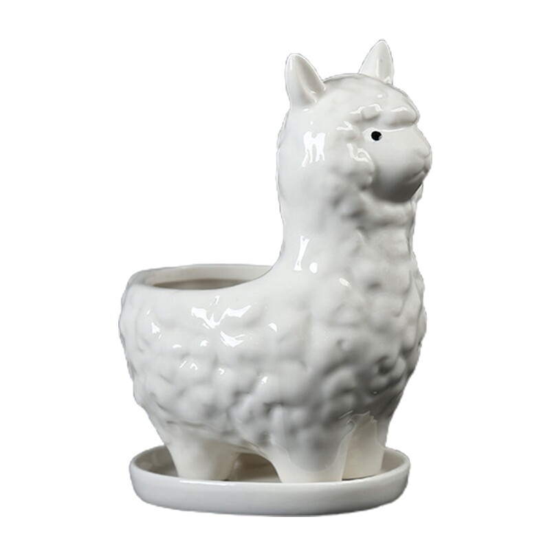 Alpaca Planter Resin Llama Flower Pot for Succulents Plants Hand ...