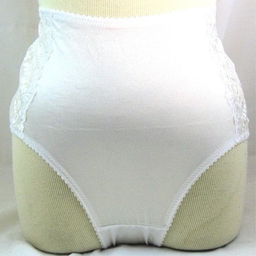 Breezies Set Of 2 Nylon Lycra Full Cut Lace Panties Ultimair Pink White