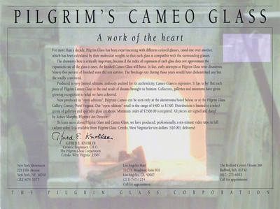 Pilgrim Cameo Glass Catalog, undated | eBay