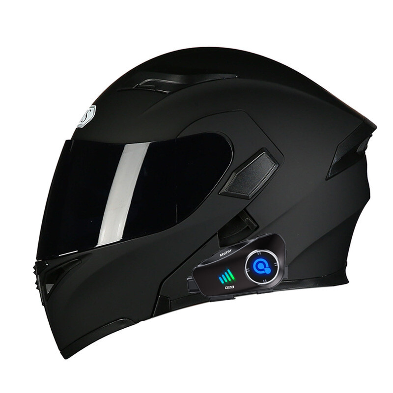 Bluetooth Motorcycle Helmet Built-in Camera Dual Visors Modular ...