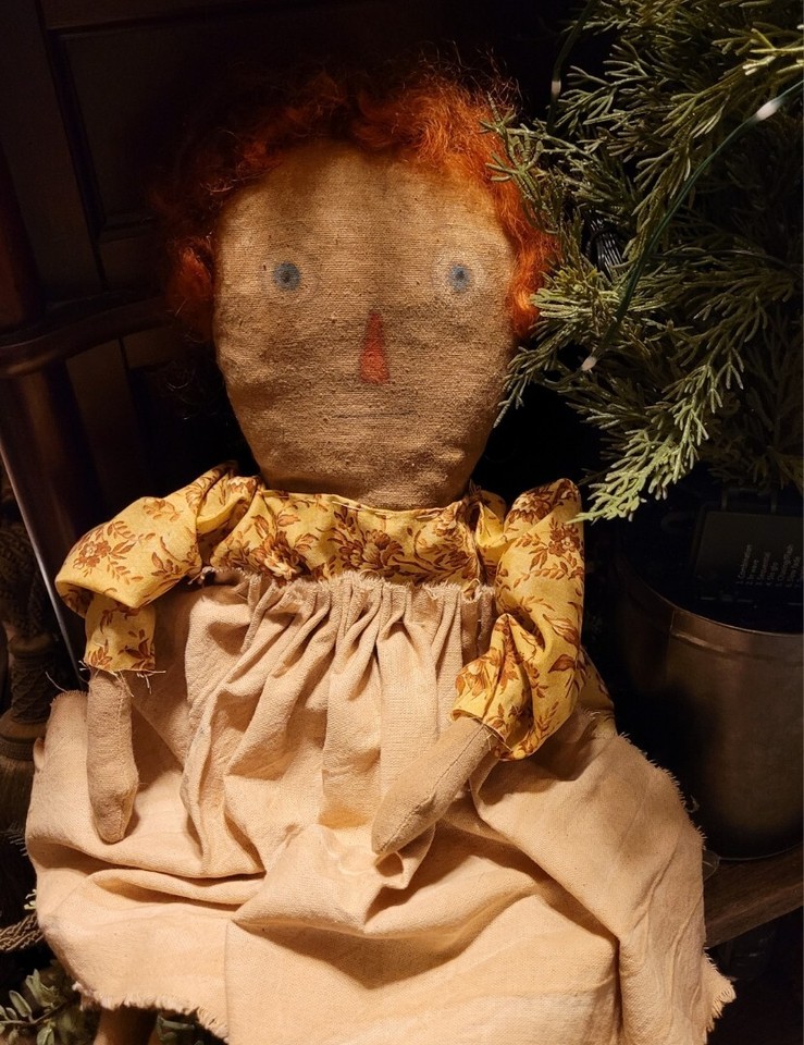 HANDMADE PRIMITIVE RAG DOLL ANN | eBay