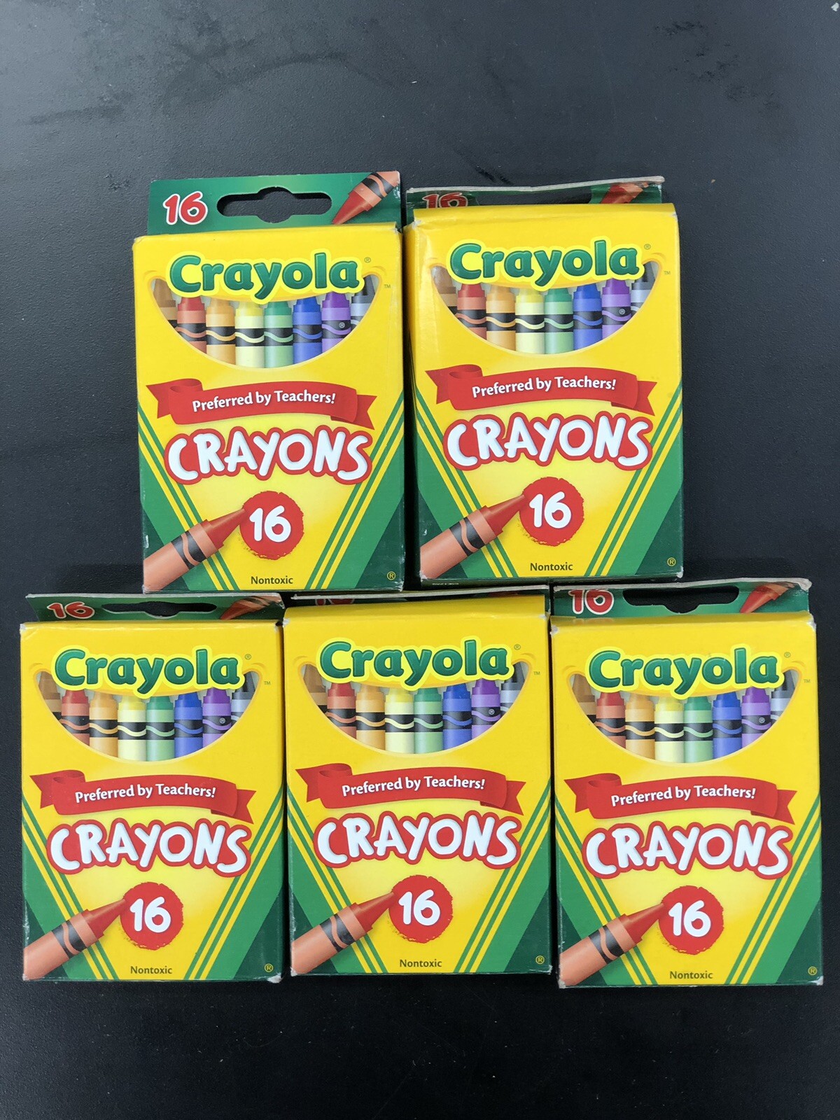5 Pack Of Crayola Classic Color Crayons, Peggable Retail Pack, 16 ...